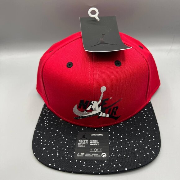 Jordan | Accessories | Air Jordan Pro Hat Men Red Black Classic Cement Jumpman Snap Back Cap New ...